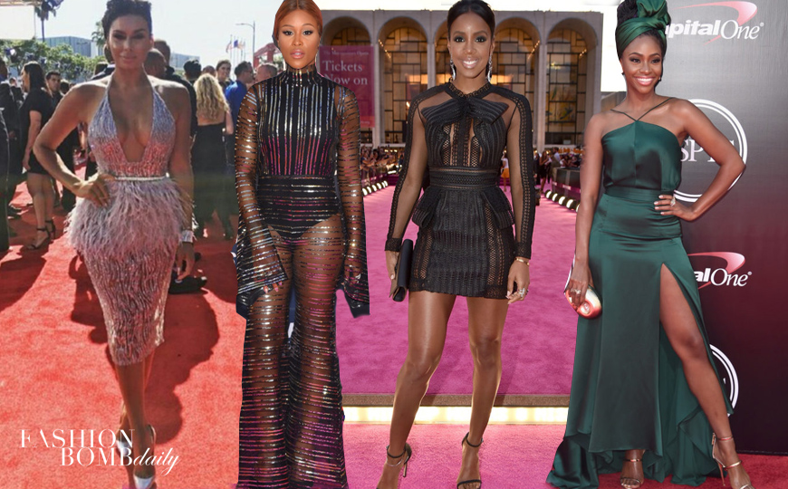 Look of the Week featuring Teyonah Parris in Juan Carlos Obando, Eve in Michael Halpern, Kelly ...