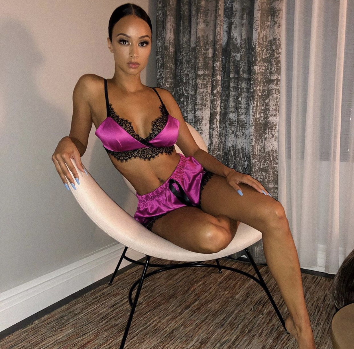Draya Michele Kept It Sexy in Her Fashion Nova Lace Set - Fashion Bomb Daily