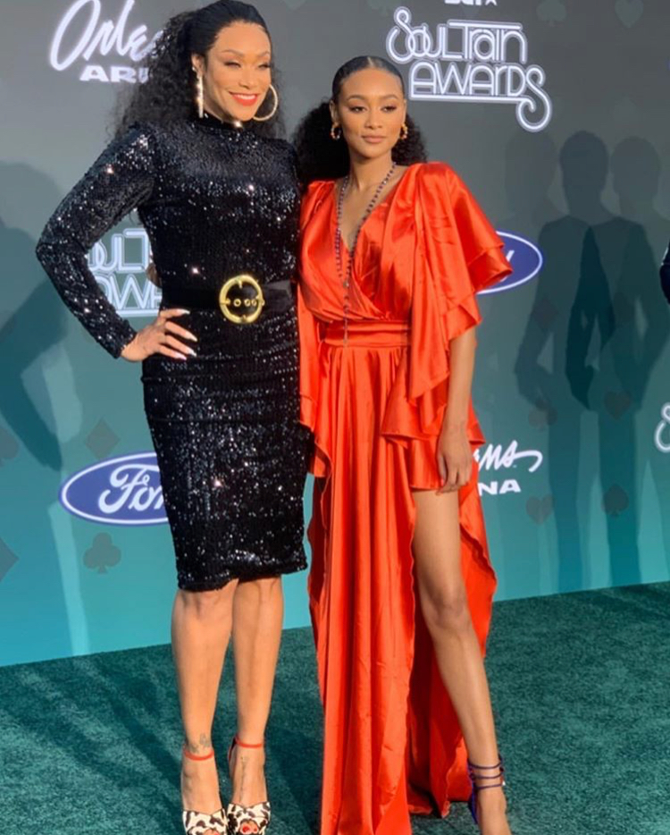 Tami Roman Shines at the Soul Train Awards in Black Sequined Sergio ...
