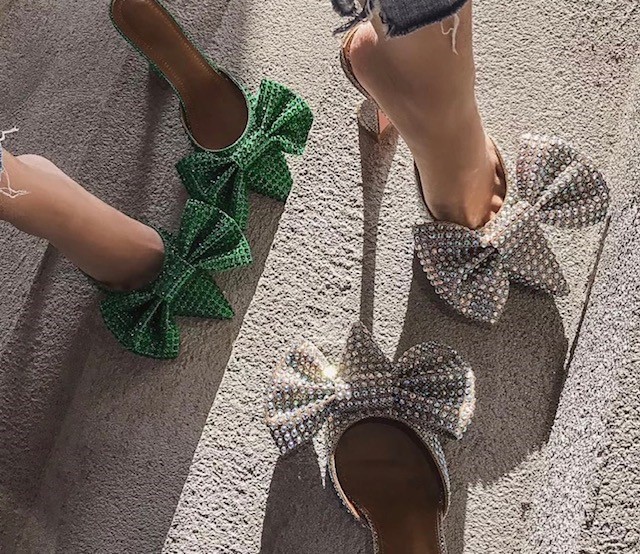Bomb Product of the Day: Rhinestone Bow Mules by ZCRAVE - Fashion Bomb ...