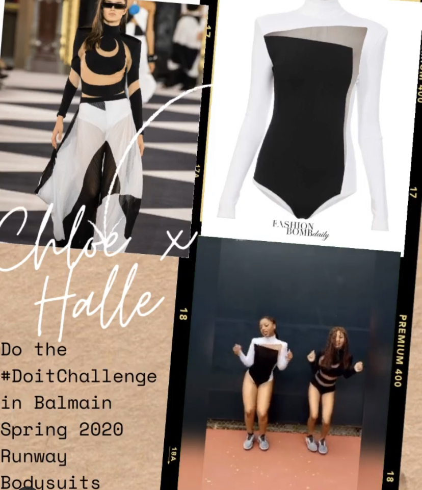 Splurge: Chloe x Halle's Do It Tik Tok Challenge Balmain Spring 2020 ...