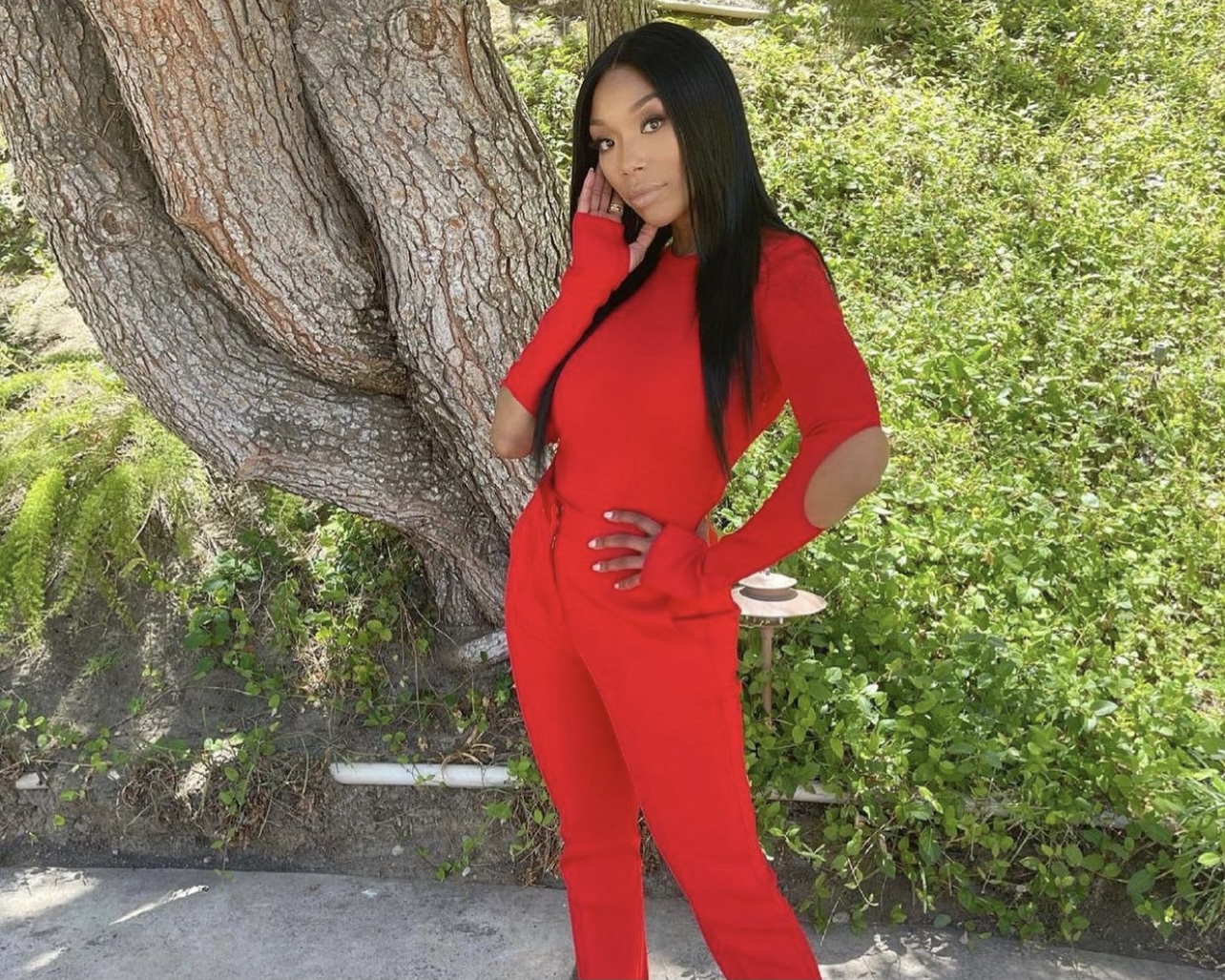 Brandy Gives Us a Style Moment in Givenchy Red Spring 2021 Look ...