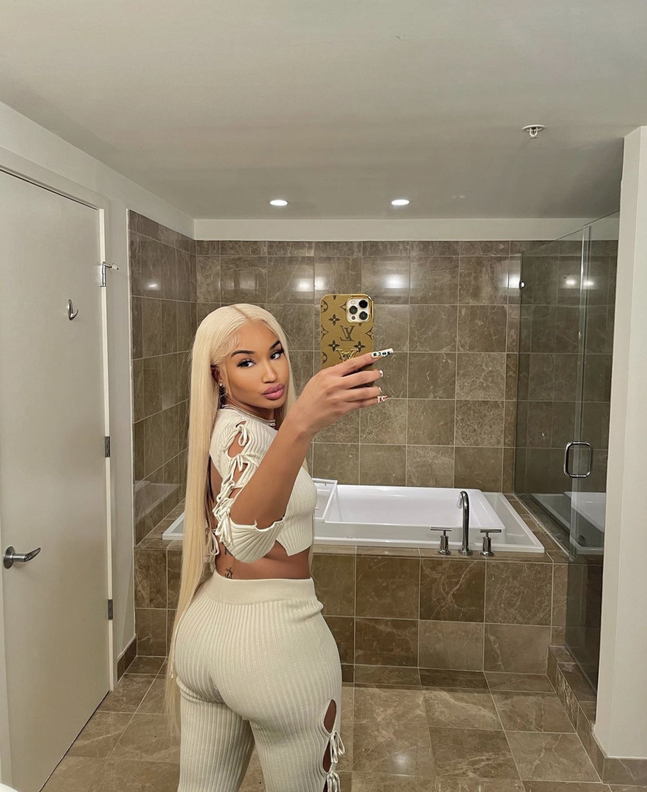 Karin Jinsui Prepares for Her Birthday Wearing Fashion Nova Cream Knit ...