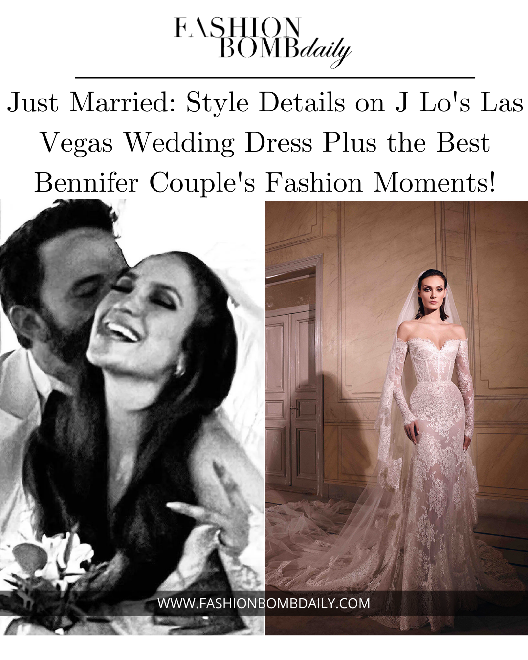 Just Married: Style Details on J Lo's Las Vegas Wedding Dress Plus the ...