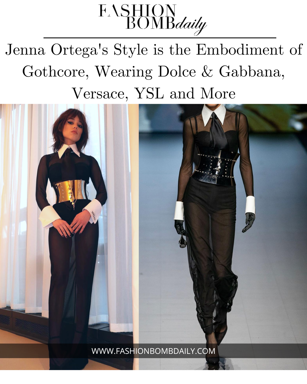 Jenna Ortega's Style is the Embodiment of Gothcore, Wearing Dolce & Gabbana, Versace, YSL and ...