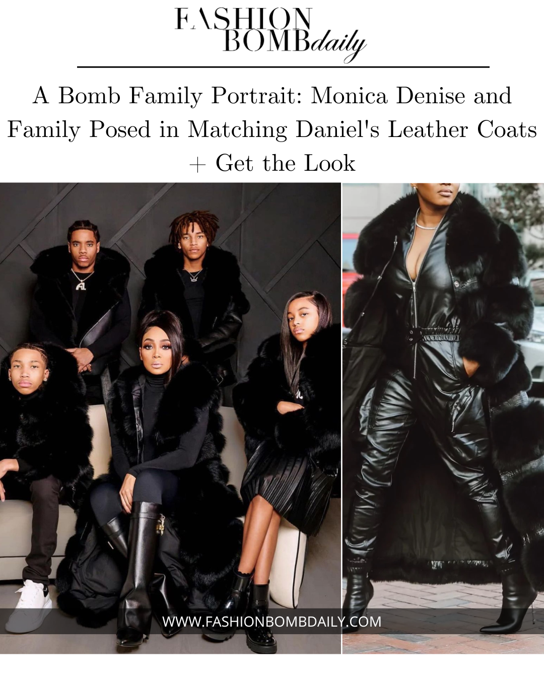 A Bomb Family Portrait: Monica Denise and Family Posed in Matching ...