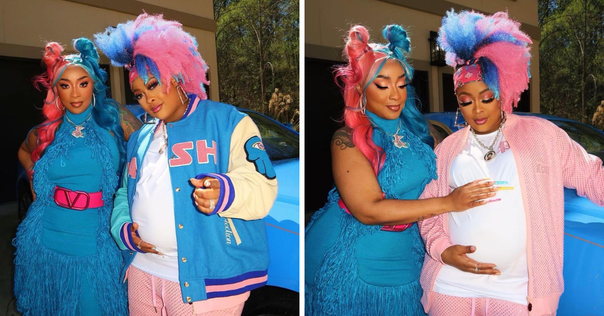 Da Brat and Jessica Harris Celebrate Their Gender Reveal in Hanifa ...