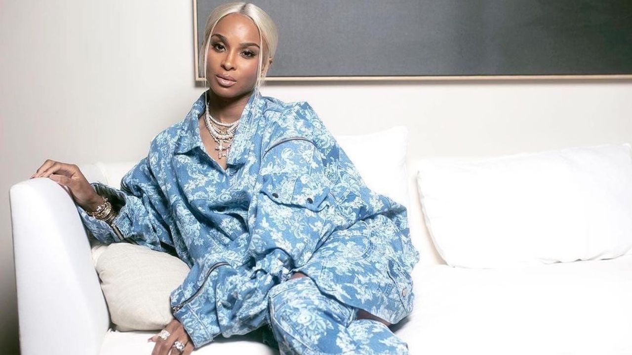 Ciara Attended the Gap X LoveShackFancy Launch in a Denim Floral Jacket ...