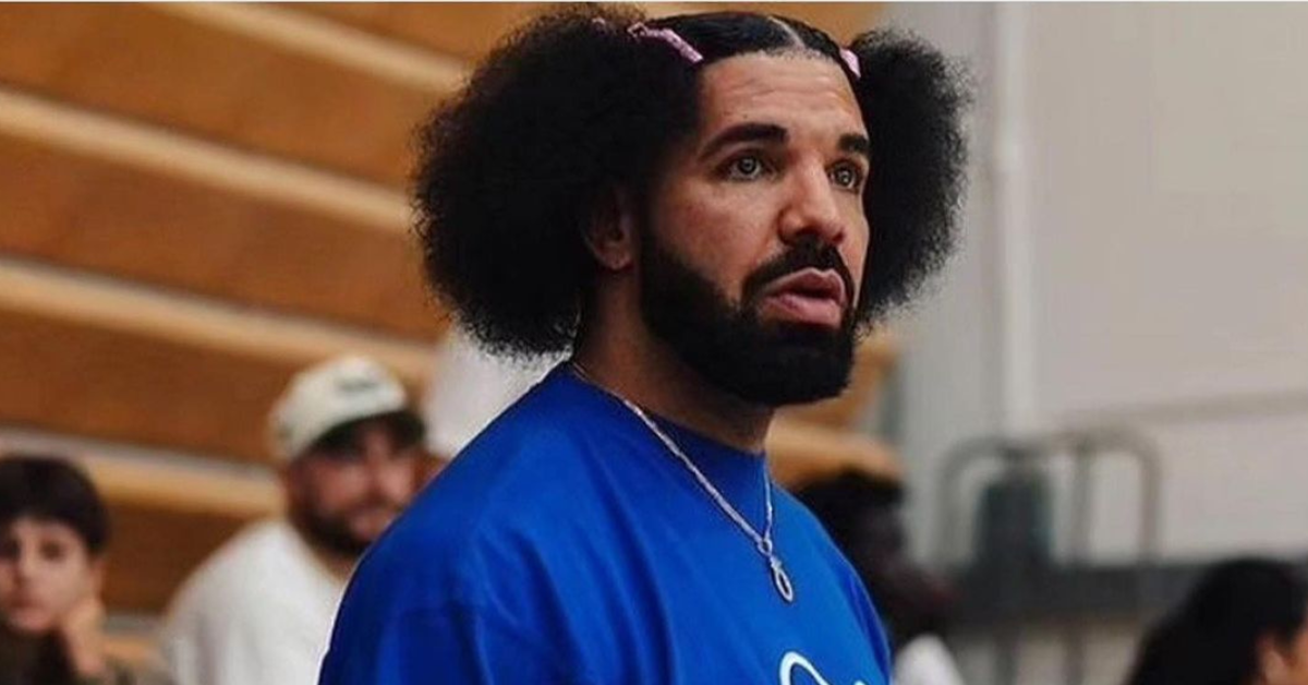 Drake's Debuts New Hairstyle and a Vintage Fubu Shirt - Fashion Bomb Daily