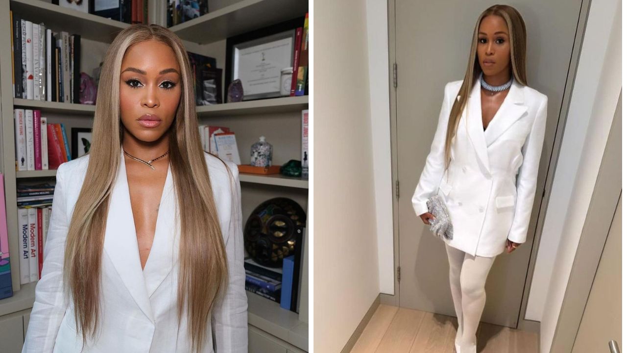 Eve Wore Two All-White Looks including Self Portrait and Chloe Blazer ...