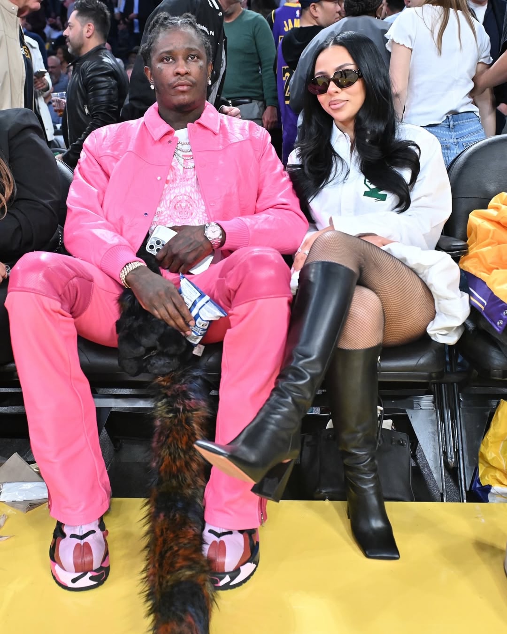 Mariah The Scientist Sits Courtside at Basketball Game with Young Thug ...