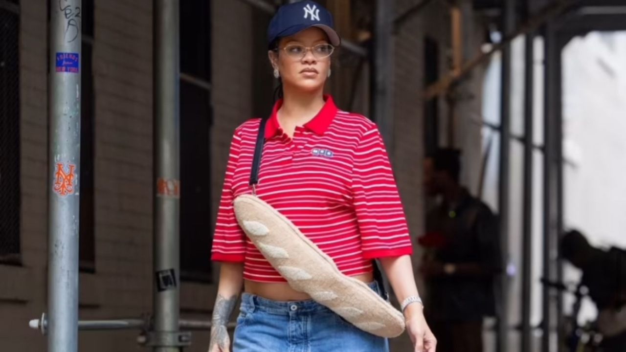 You Ask? We Answer! Rihanna Stepped Out in New York in a Red and White ...