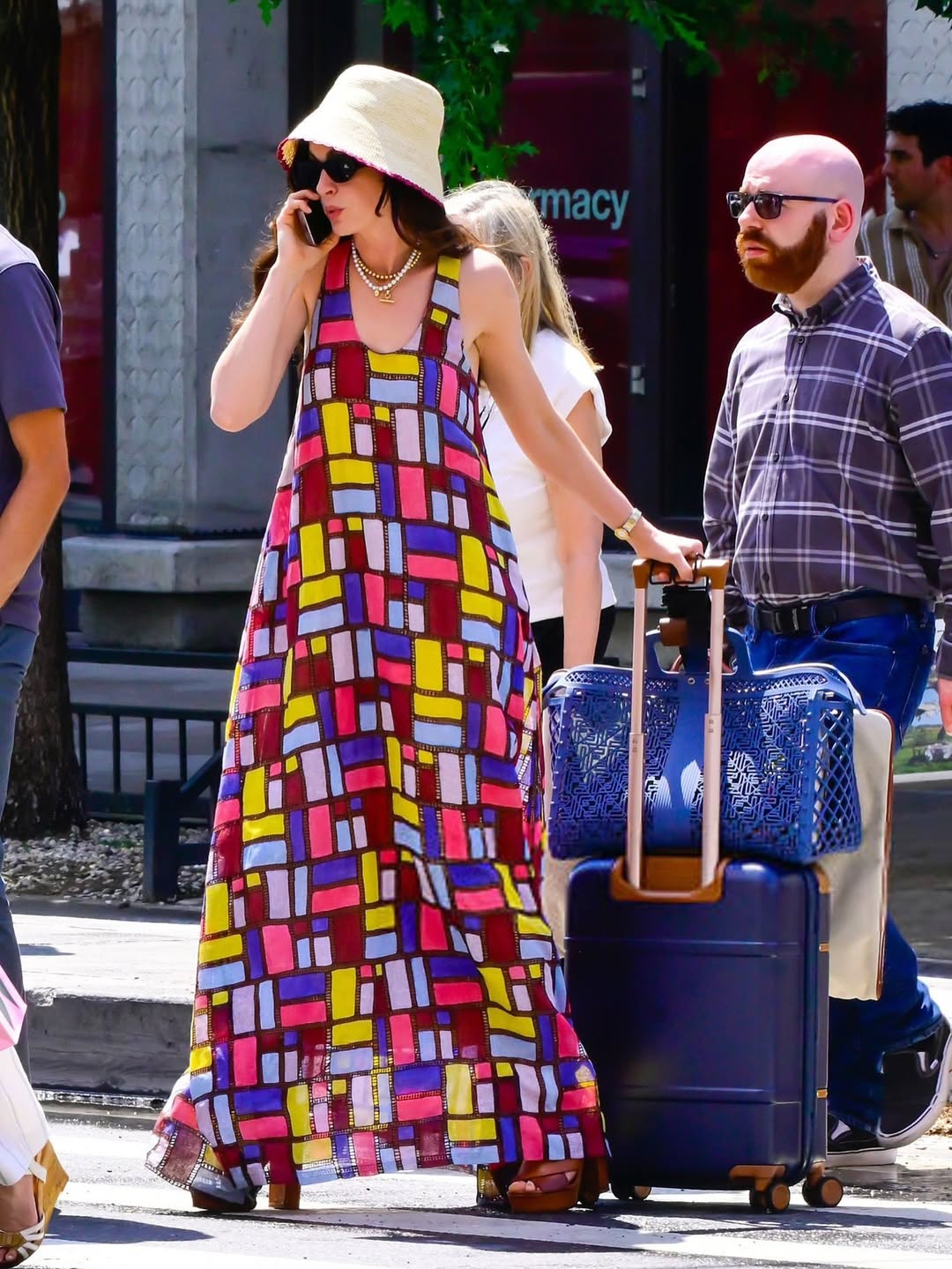 Anne Hathaway Spotted Filming "The Devil Wears Prada 2" in a $7,900 Multicolor Gabriela Hearst ...