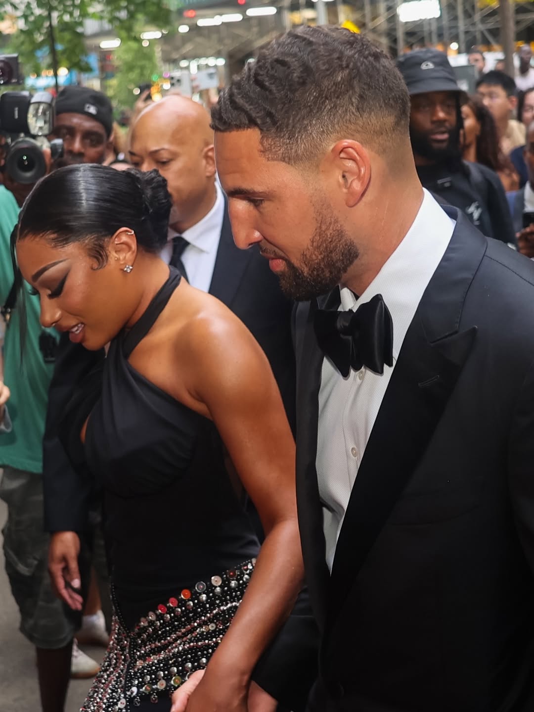 Fashion Bomb Couple: Megan Thee Stallion Stuns in Off-White Gown with ...