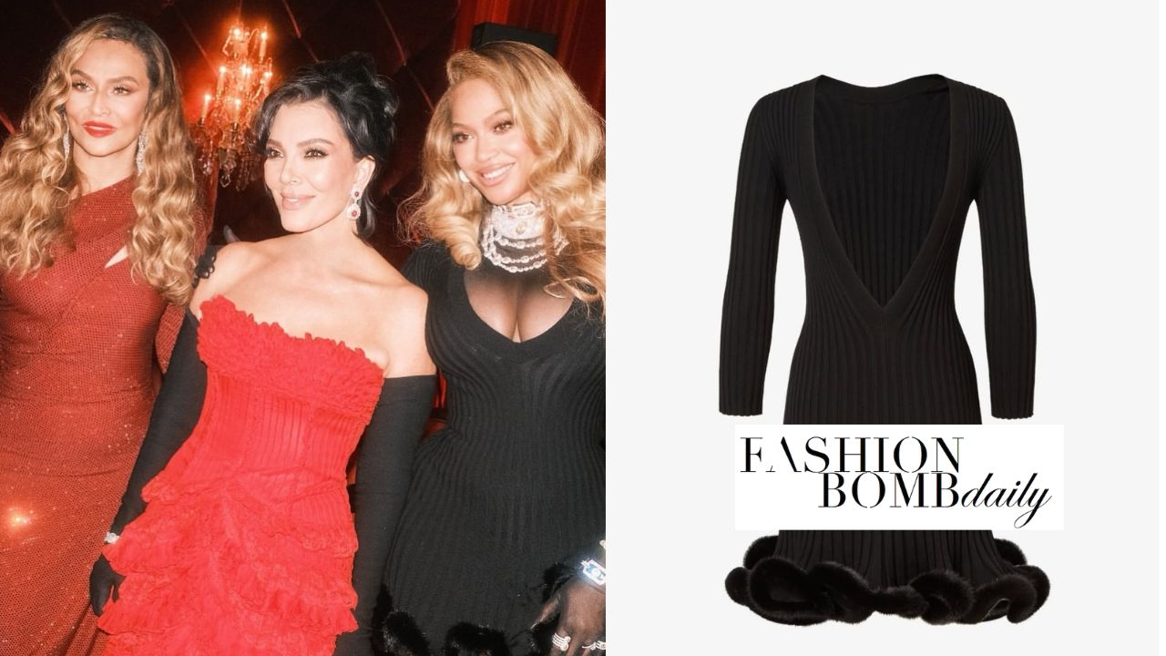 Beyonce Stuns in a Black Fendi Look alongside Tina Knowles in a Crimson ...