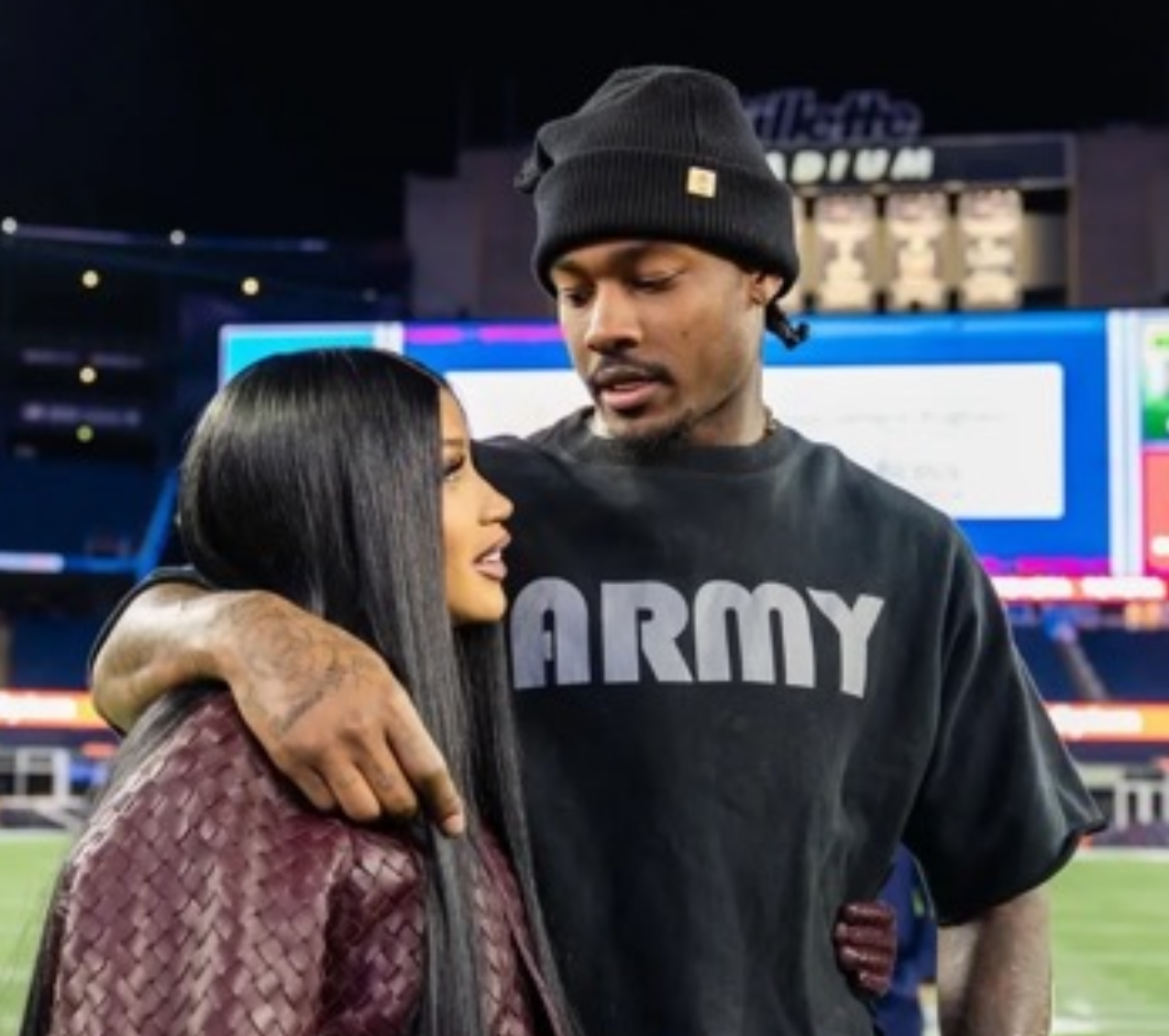Cardi B and Stefon Diggs Spotted at Gillette Stadium—The Rapper Wears ...