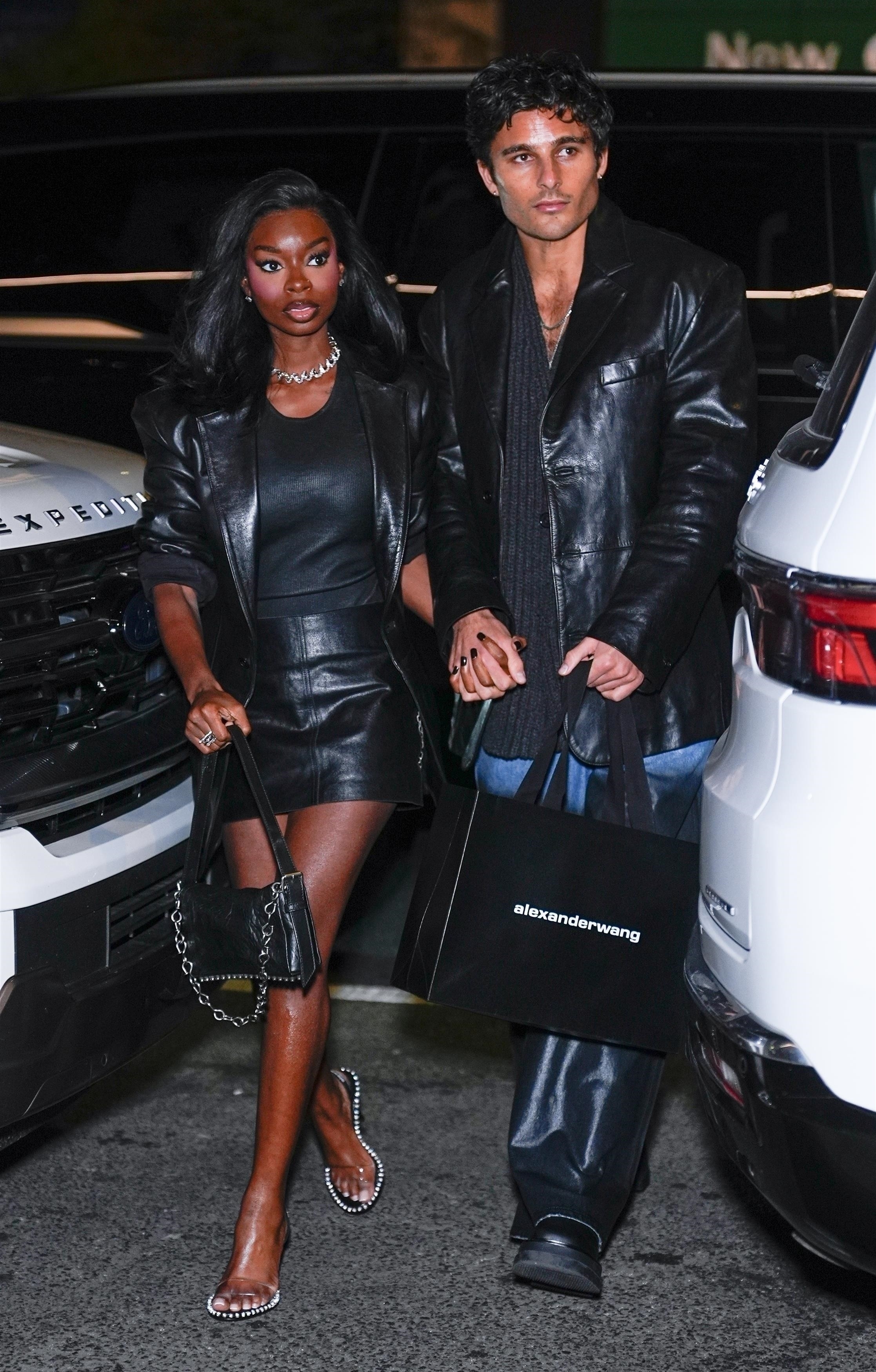 Love Islands Olandria Carthen and Asher London Williams Step Out in Coordinated Alexander Wang ...