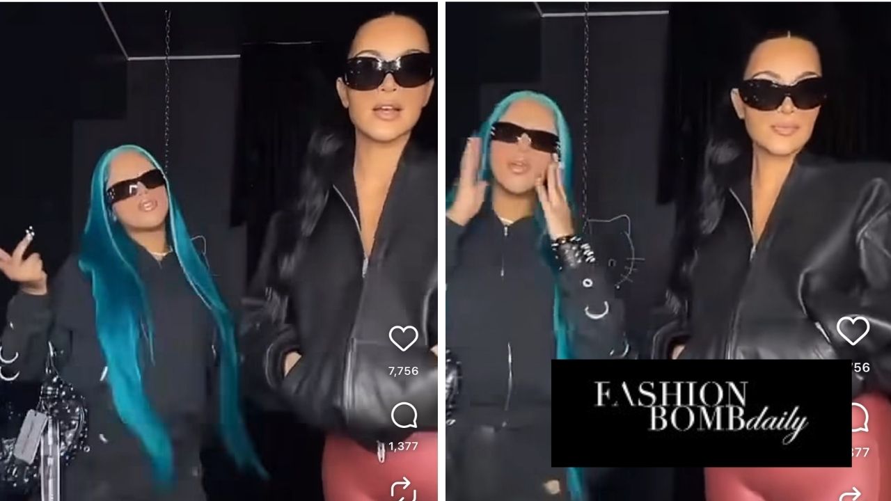 Kim Kardashian and North West Performed a TikTok in Black Balenciaga ...