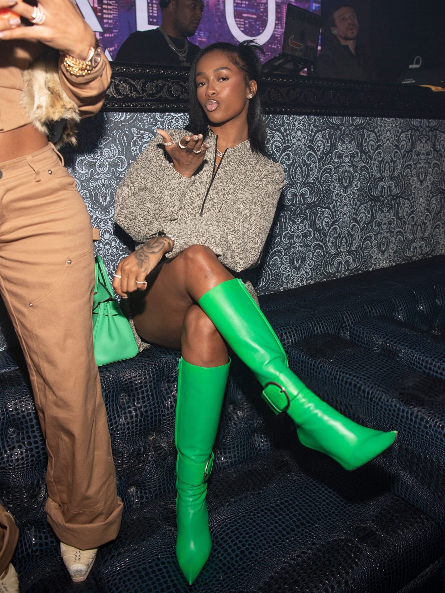 Jayda Cheaves in Brown CM Studios and Dess Dior in Neutral Tweed CouCoo ...